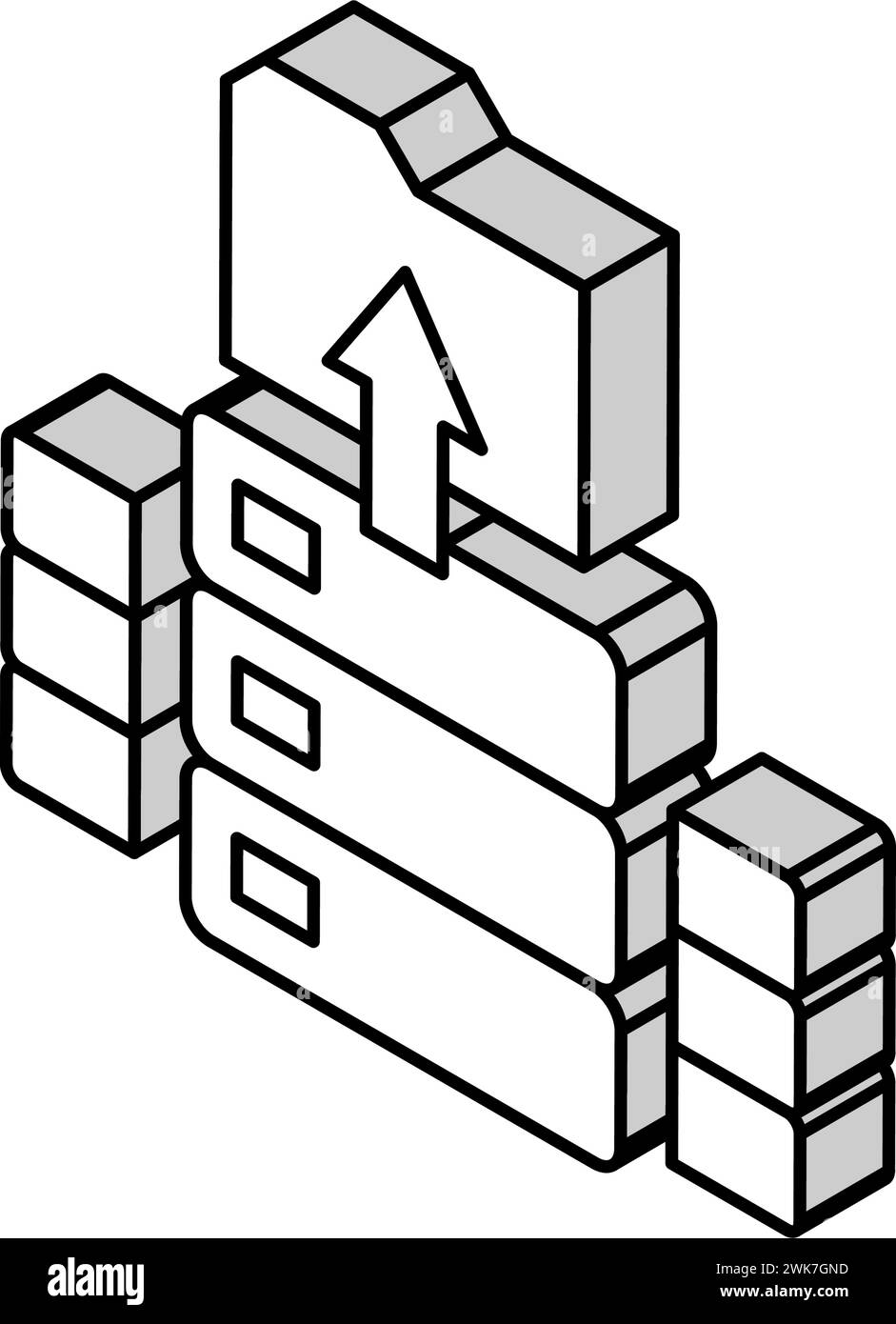 storaging knowledge on server isometric icon vector illustration Stock Vector Image & Art - Alamy