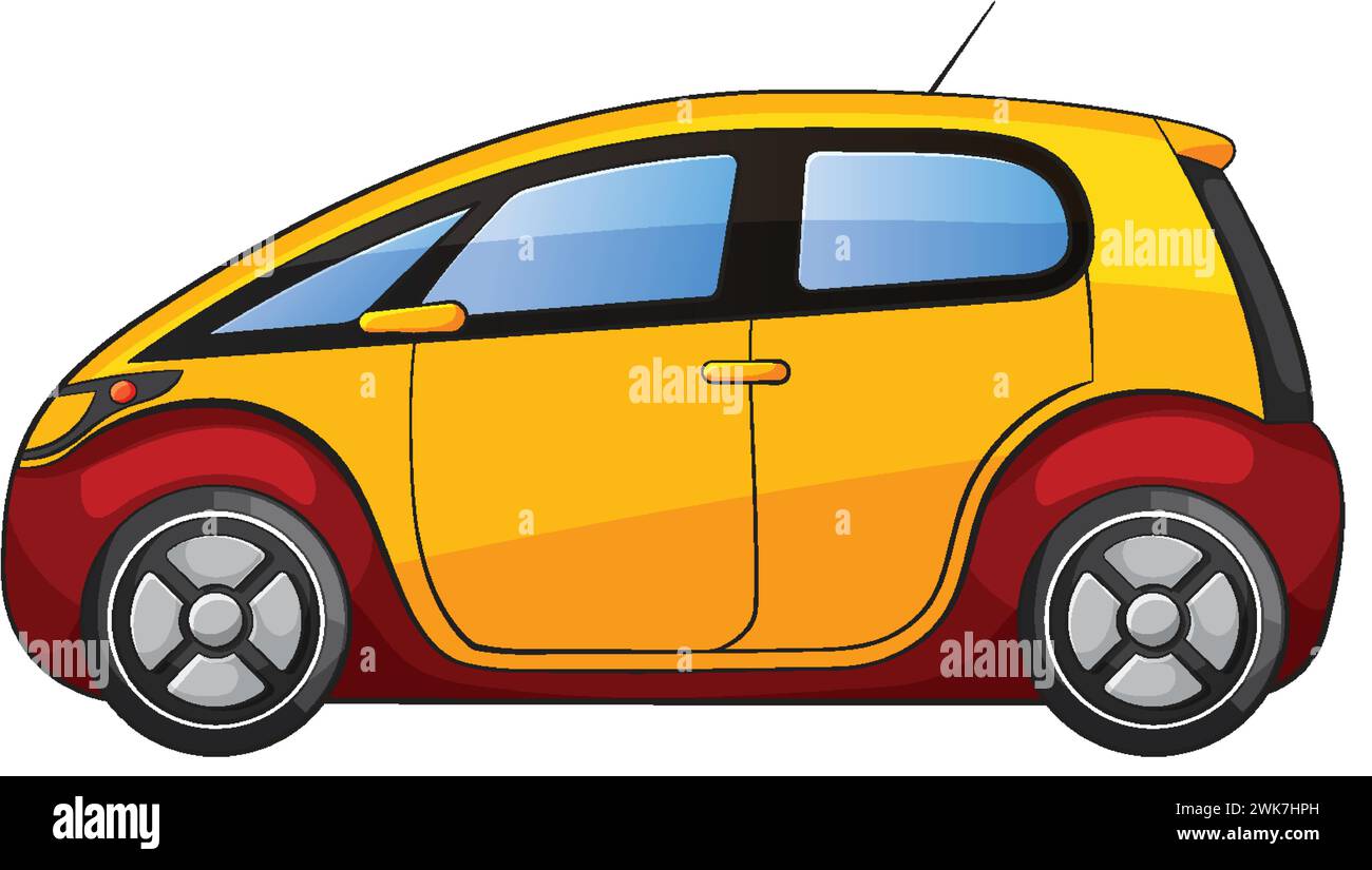 Bright red car in style Stock Vector Images - Alamy