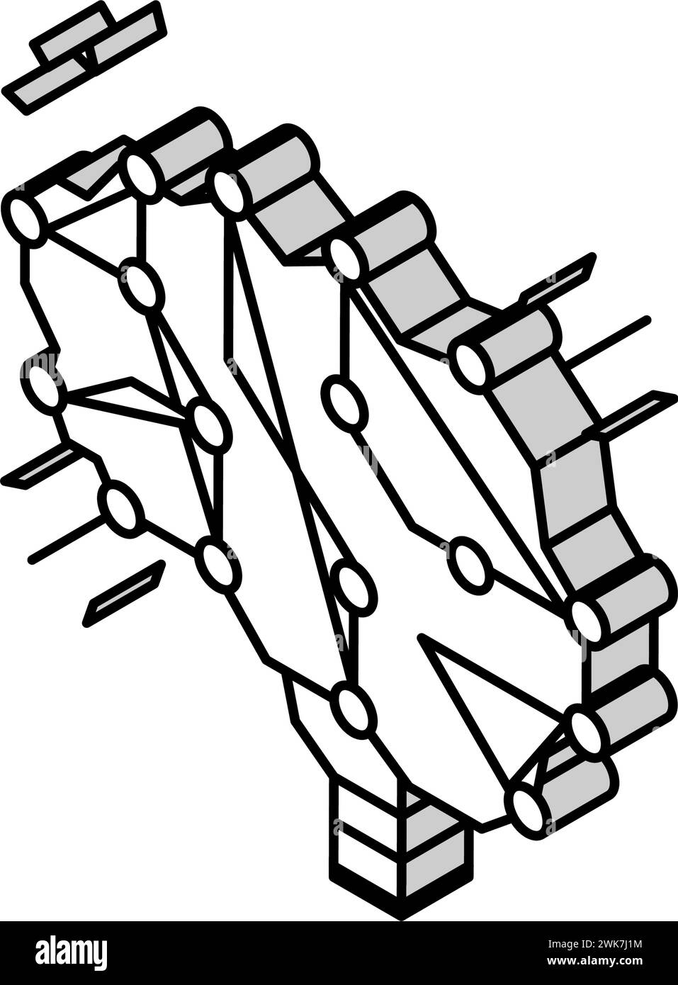 neuron knowledge brain isometric icon vector illustration Stock Vector ...