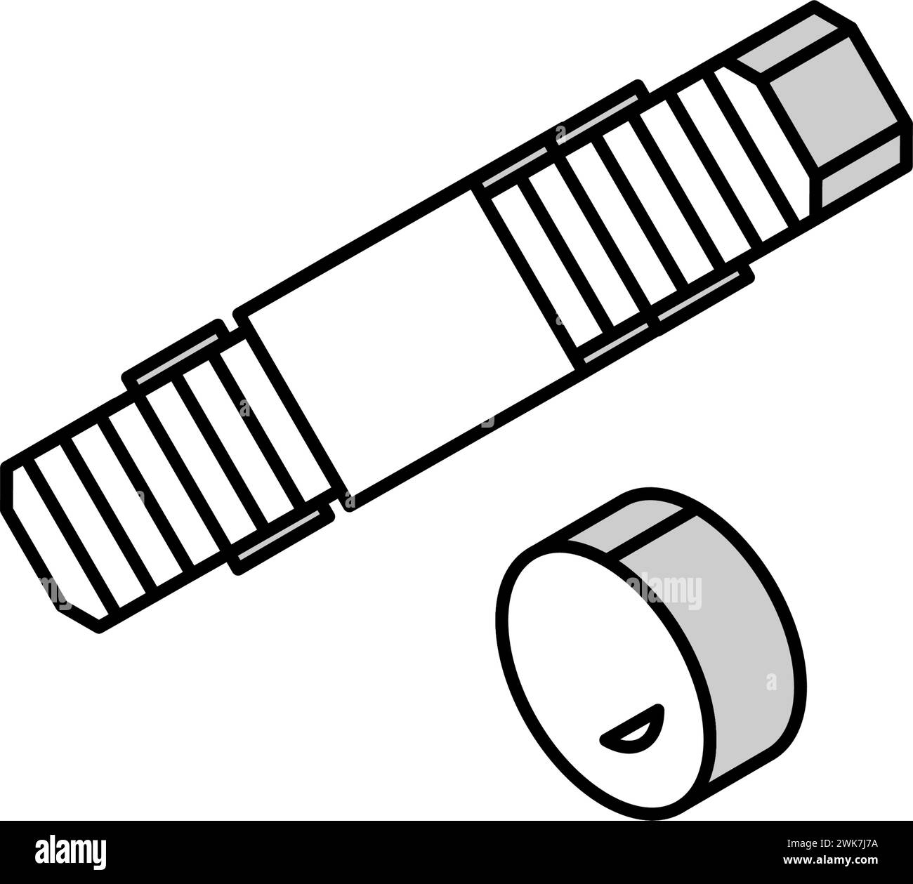 set stud bolt isometric icon vector illustration Stock Vector Image ...