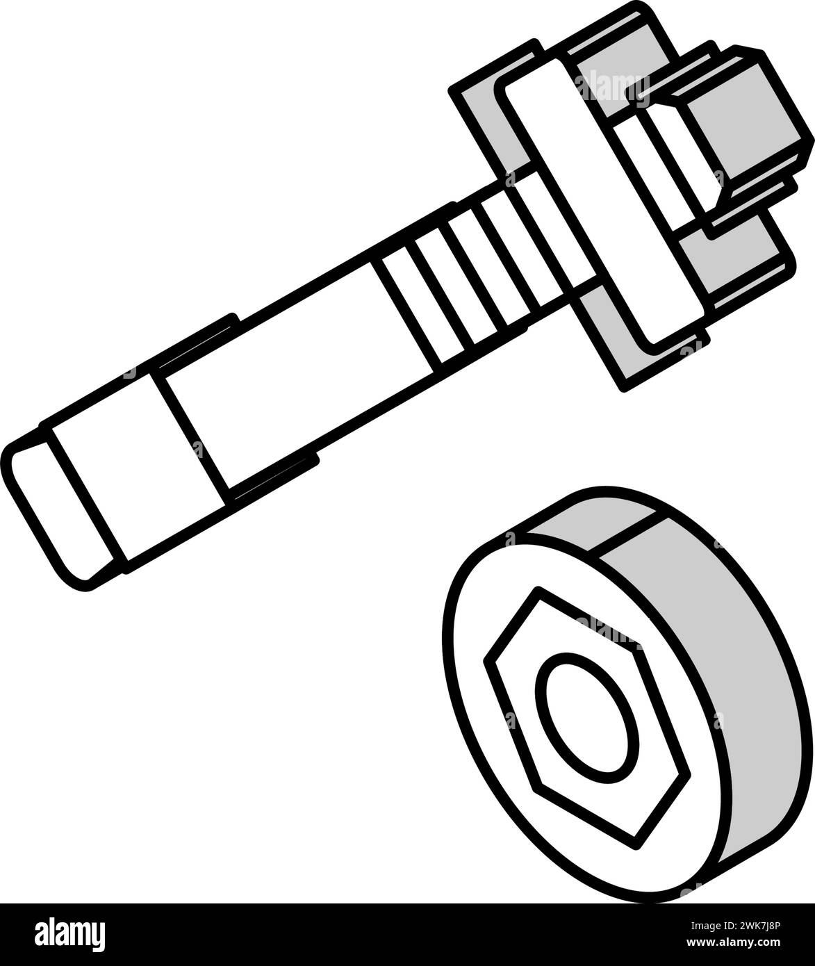 stud anchor isometric icon vector illustration Stock Vector Image & Art ...