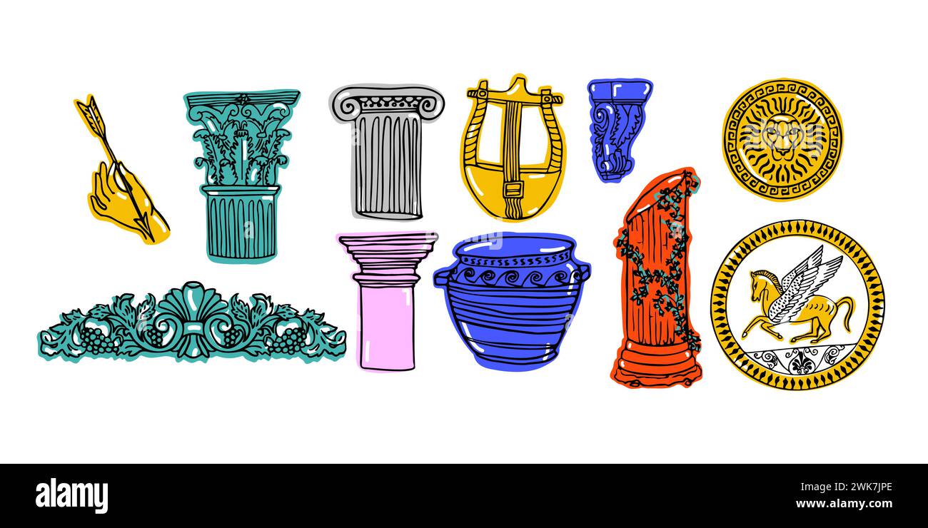 Architecture elements sculpture ancient Stock Vector Images - Alamy