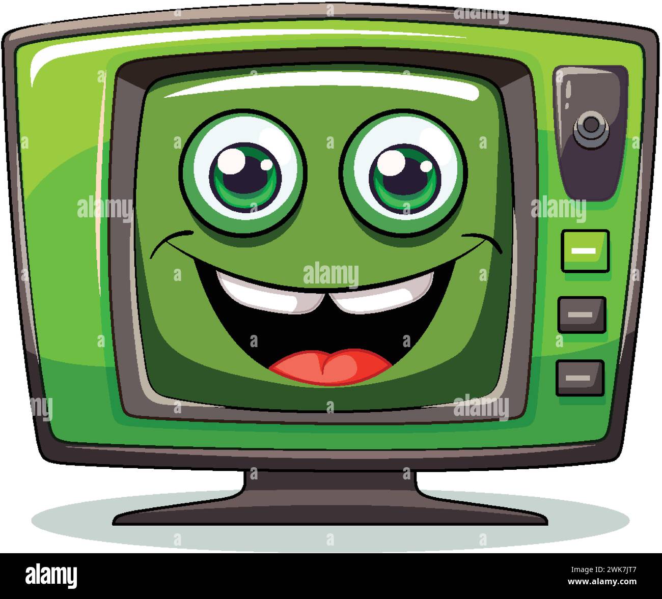 Cheerful animated TV with a friendly smile Stock Vector Image & Art - Alamy
