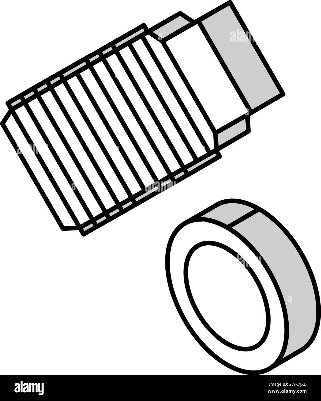 set screw isometric icon vector illustration Stock Vector Image & Art ...