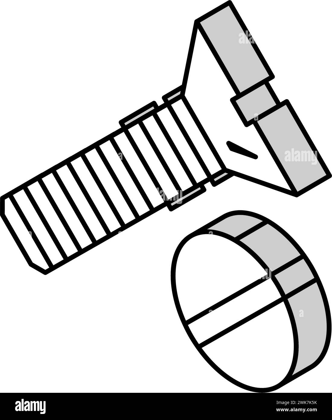 Flat head wood screw Stock Vector Images - Alamy