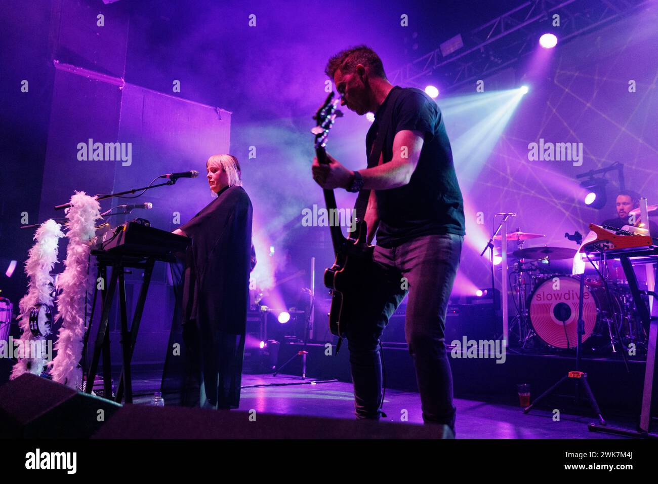 Slowdive performing live onstage at O2 Institute during their 2024 ...
