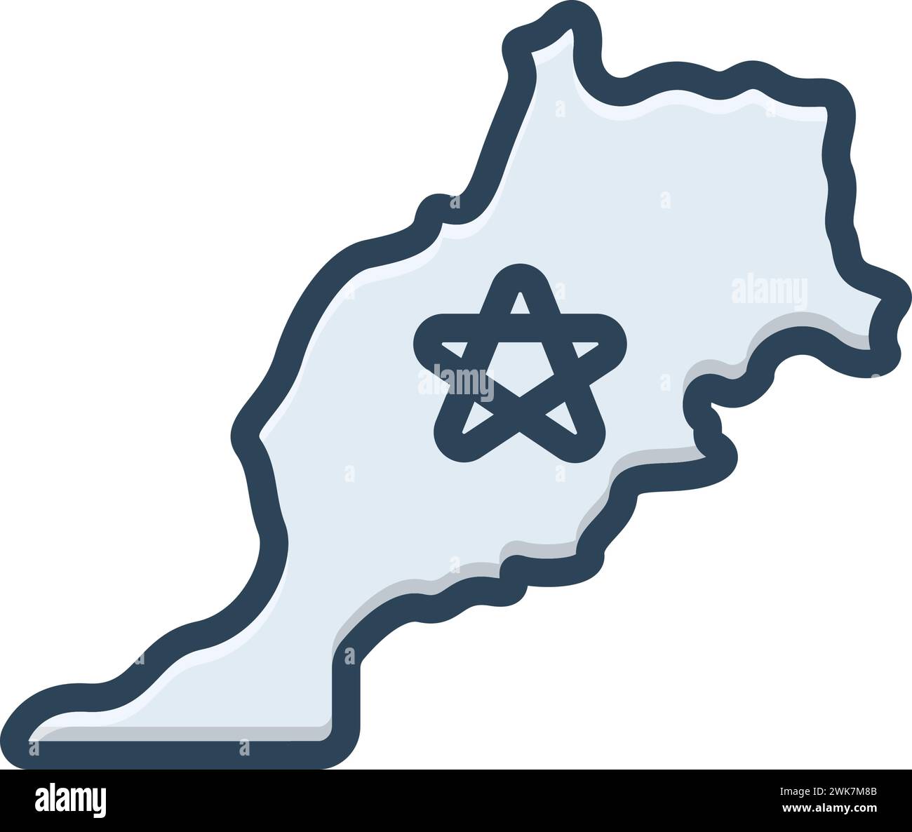 Map of morocco and western sahara Stock Vector Images - Alamy