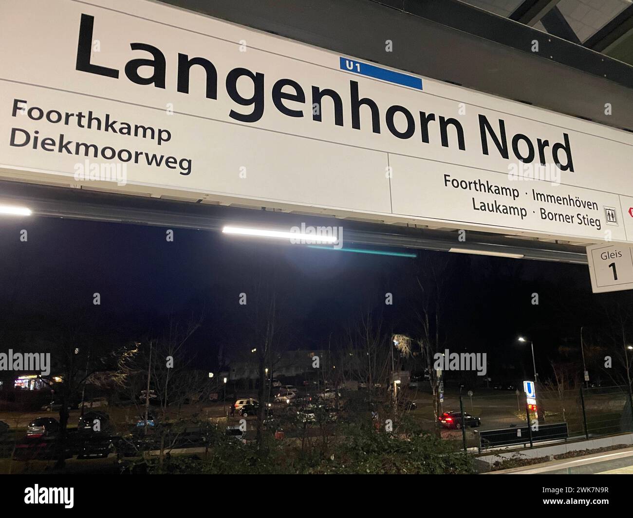 U-Bahnhof Langenhorn Nord in Hamburg 19.02.2024 *** Langenhorn Nord ...