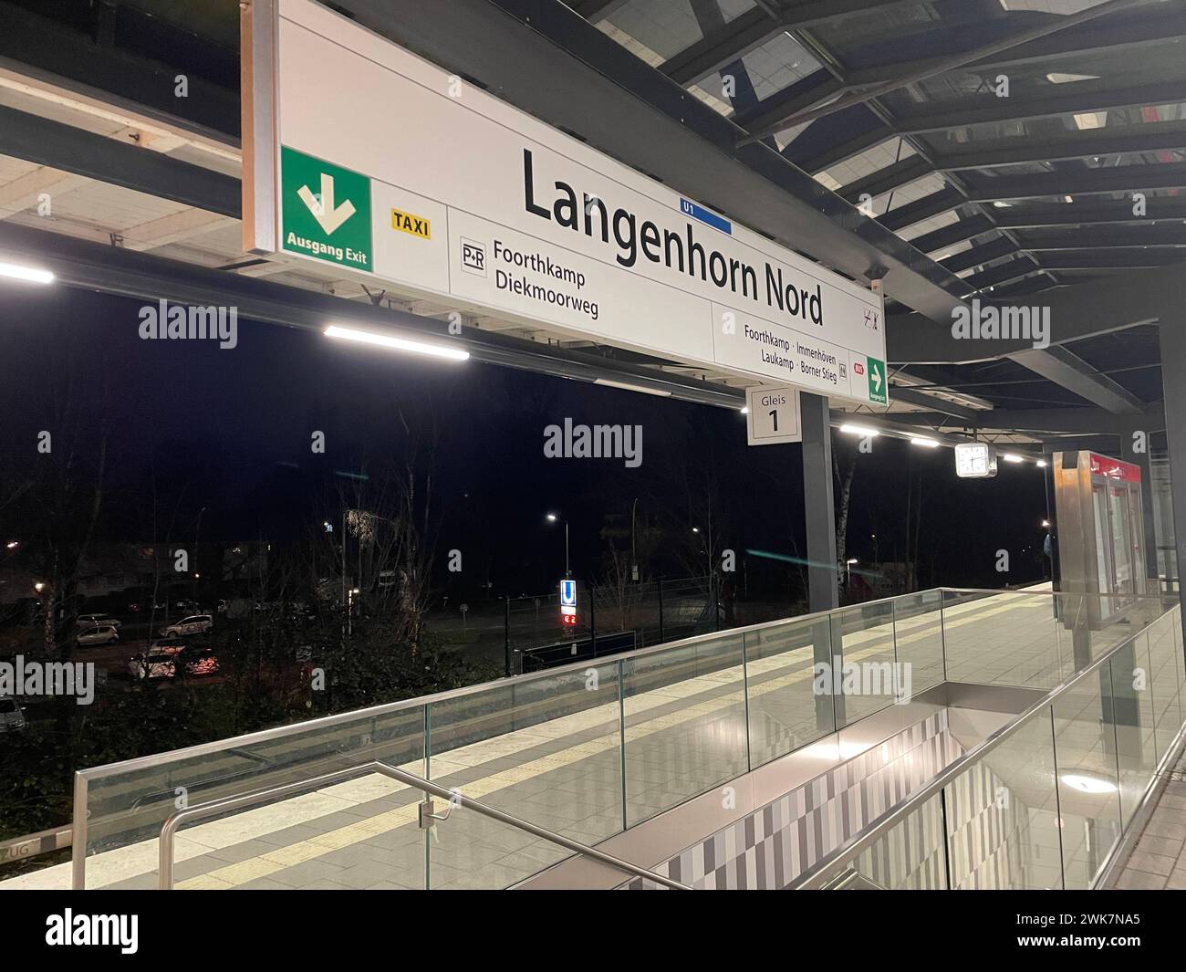 U-Bahnhof Langenhorn Nord in Hamburg 19.02.2024 *** Langenhorn Nord ...