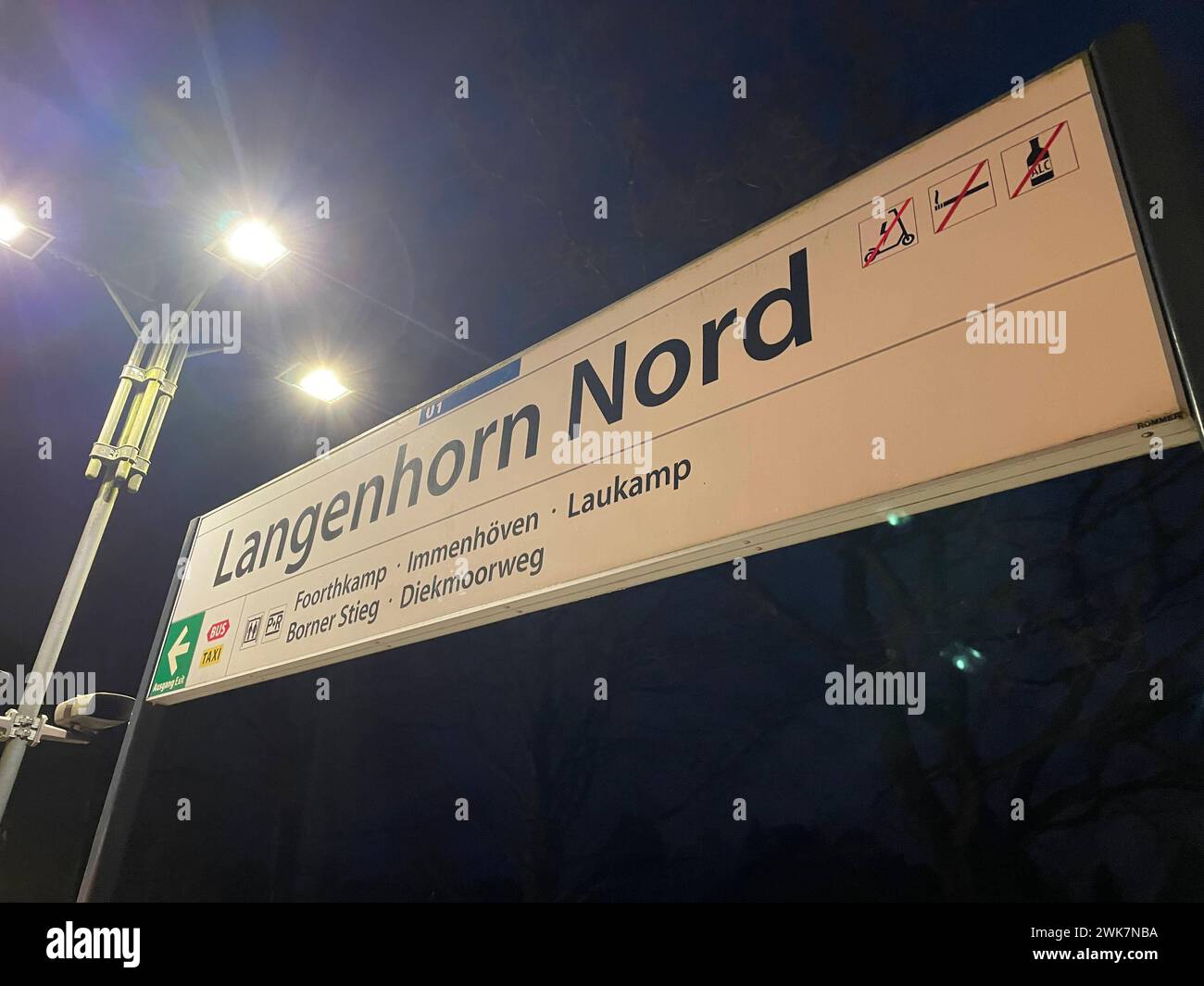 U-Bahnhof Langenhorn Nord in Hamburg 19.02.2024 *** Langenhorn Nord ...