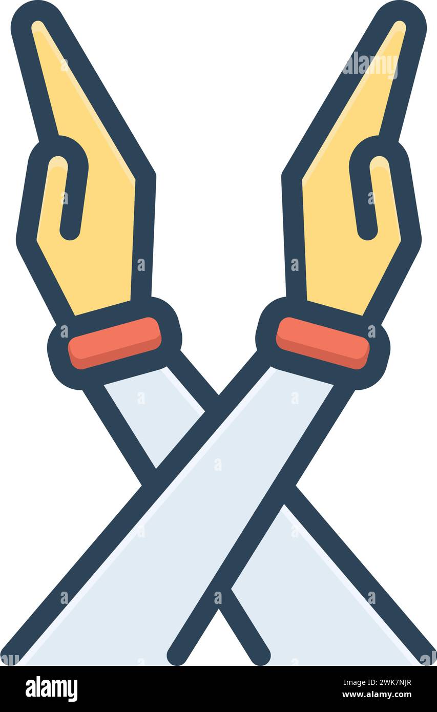 Crossed arms vector vectors Cut Out Stock Images & Pictures - Alamy