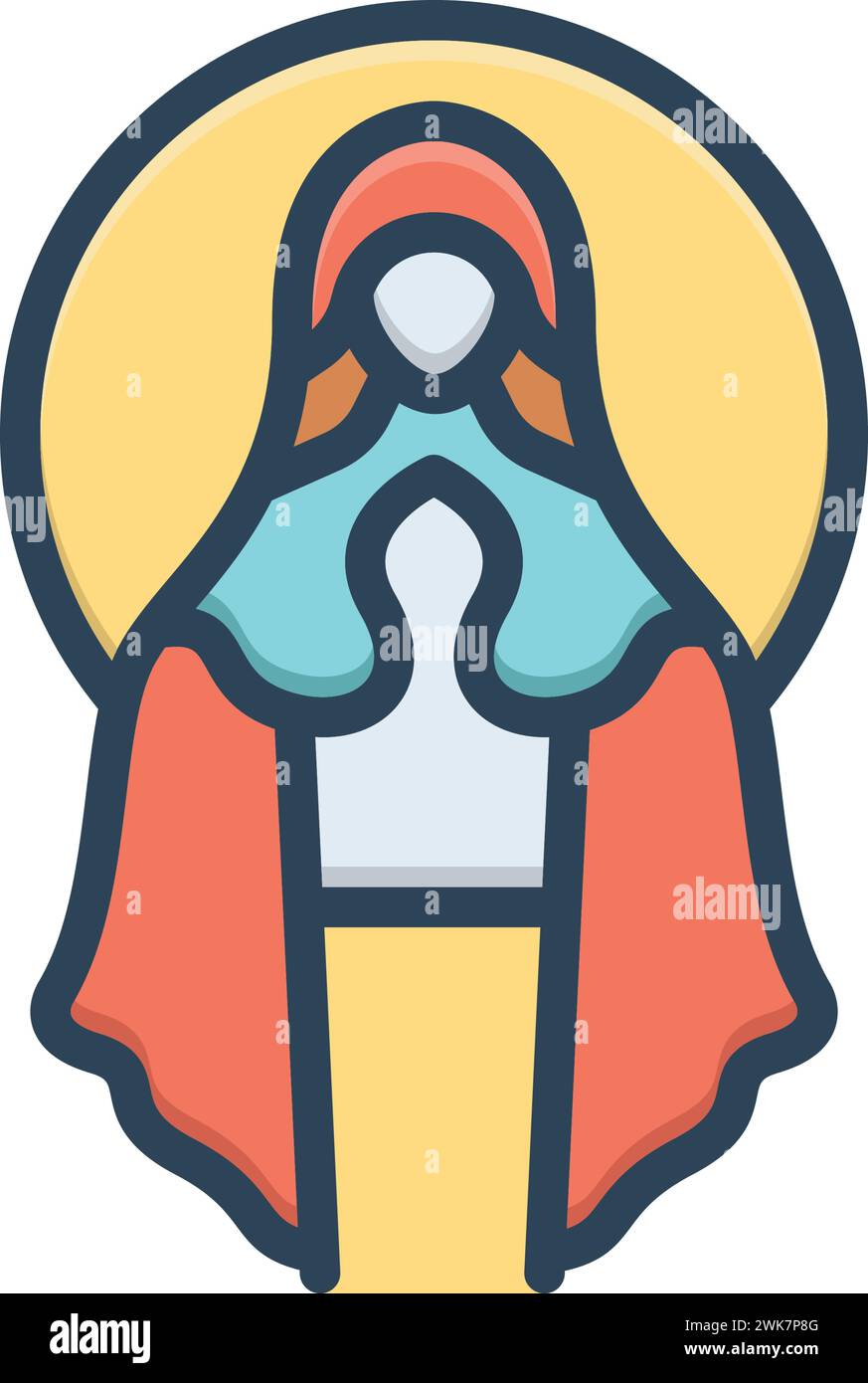 Virgin mary silhouette icon hi-res stock photography and images - Alamy