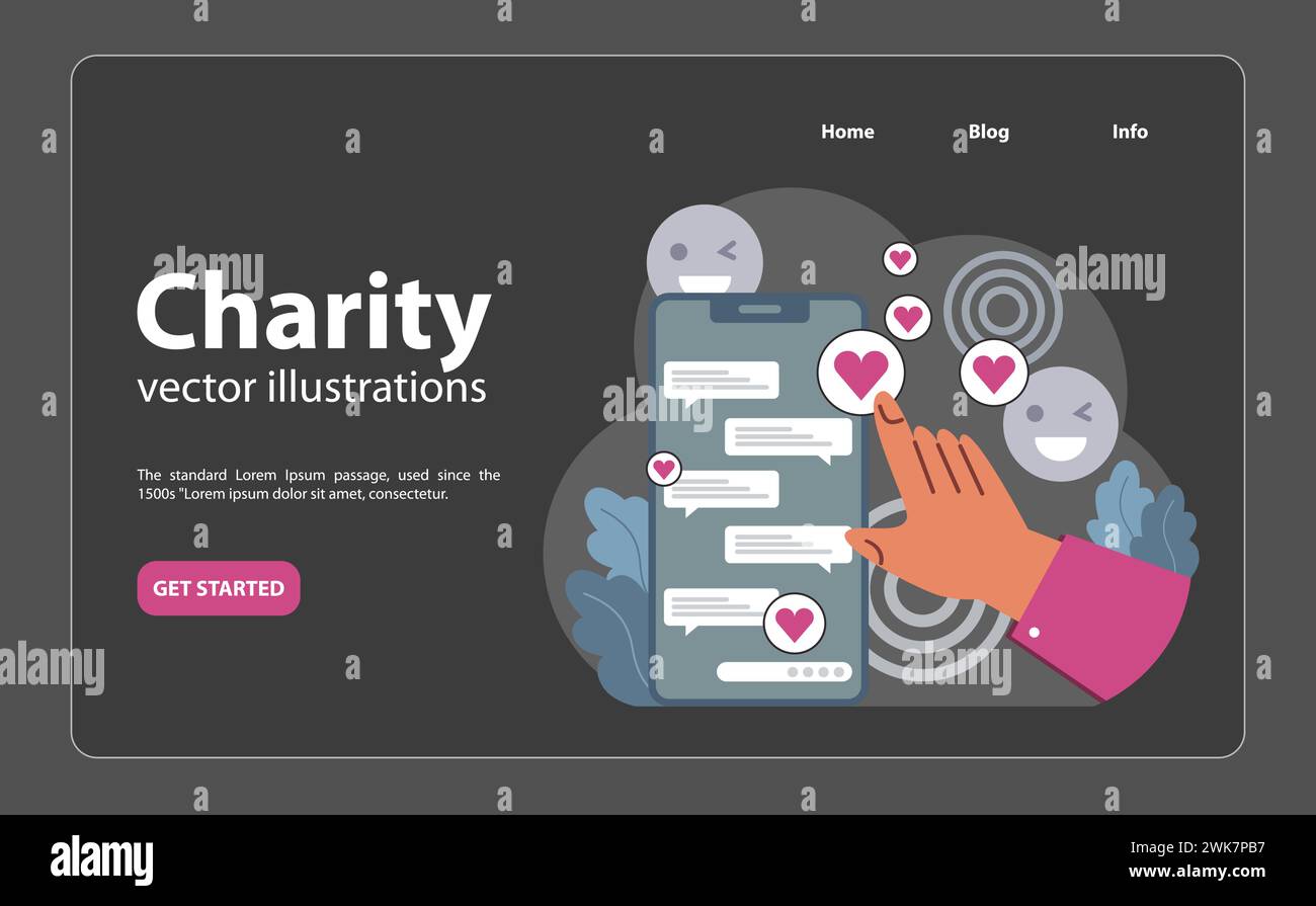 Night or dark mode web or landing page Stock Vector Images - Alamy