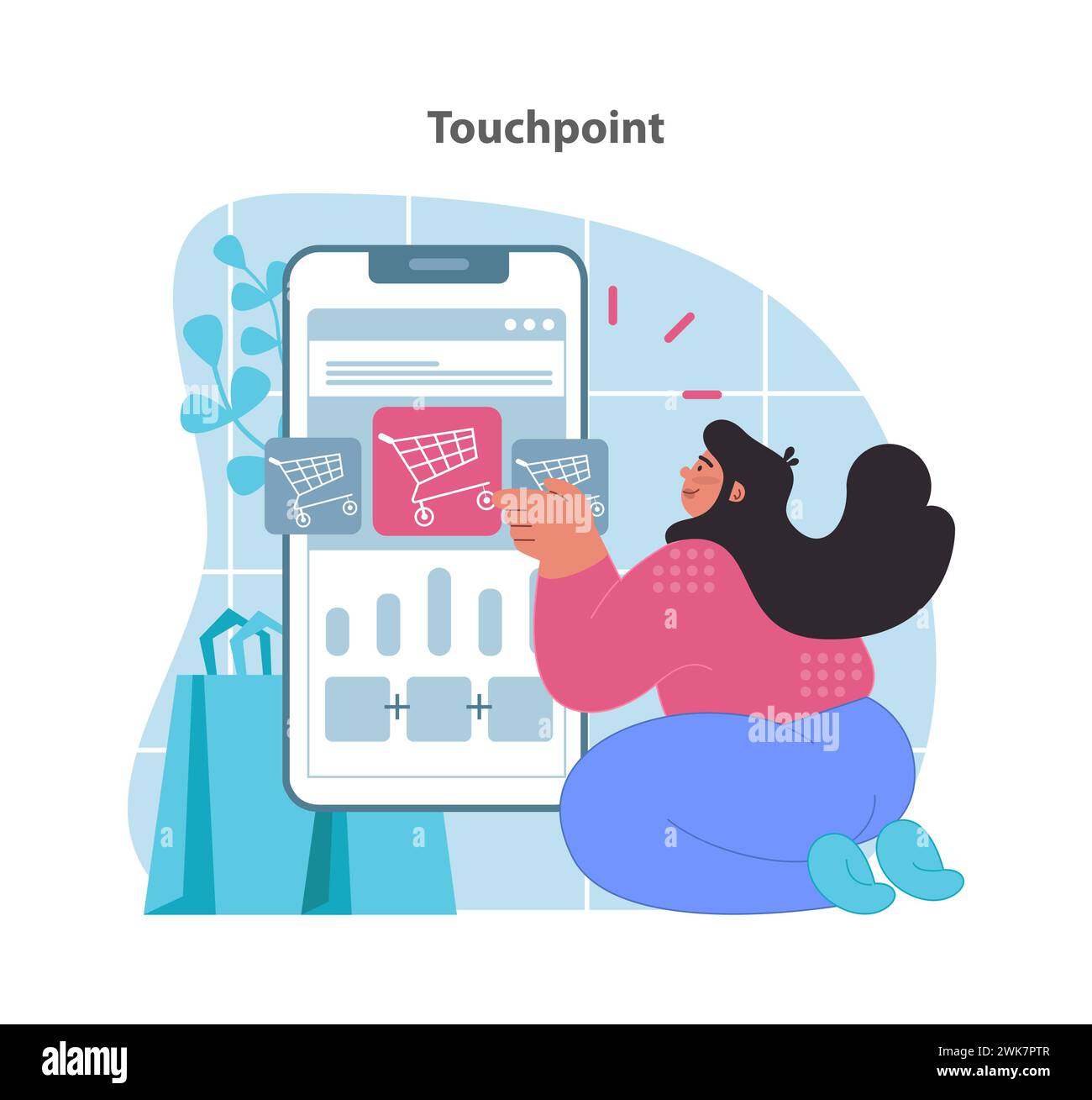 Touchpoint concept. Optimizing customer interaction with digital ...