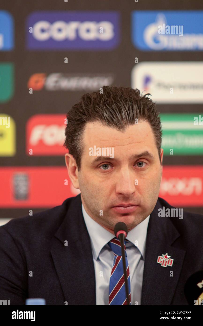 Saint Petersburg, Russia. 18th Feb, 2024. SKA head coach Roman ...