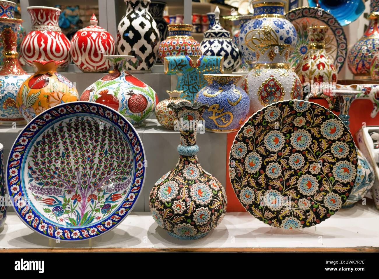 Istanbul, Turkey - December 8, 2023: Hand-made Turkish souvenirs ...