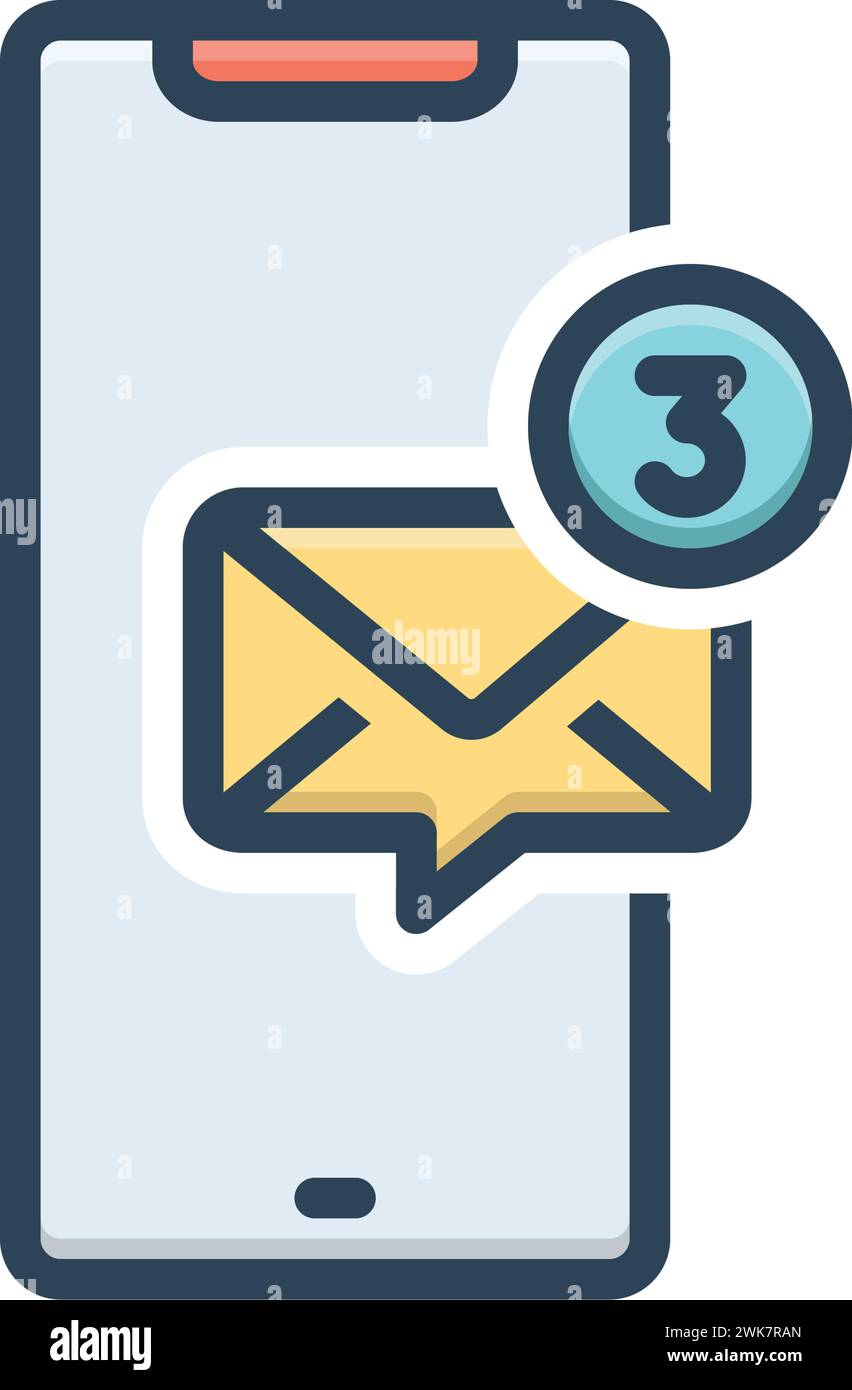 Icon for messages,intimation Stock Vector Image & Art - Alamy