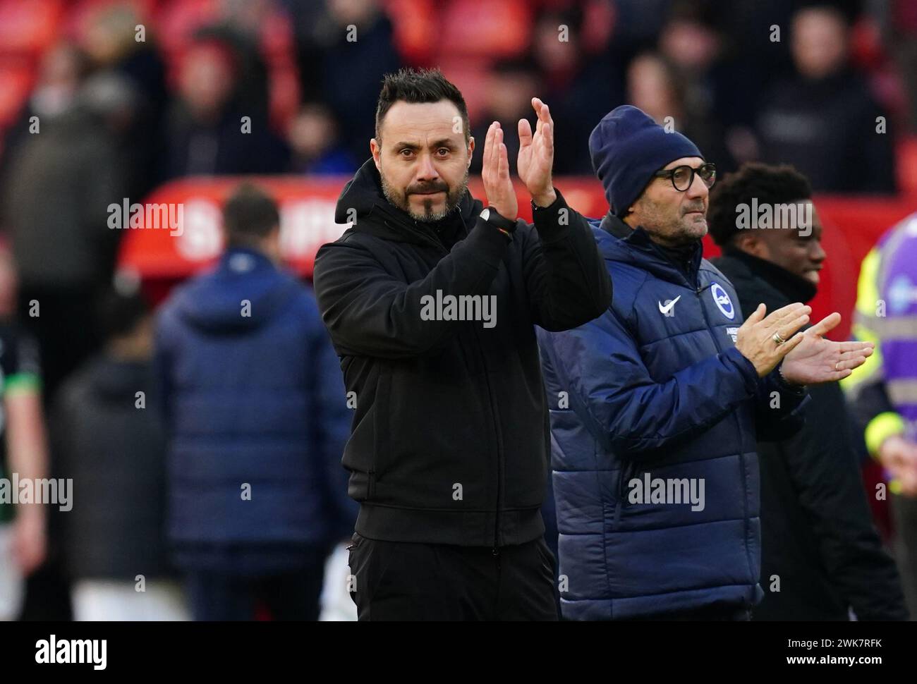 File photo dated 18-02-2024 of Brighton and Hove Albion manager Roberto ...