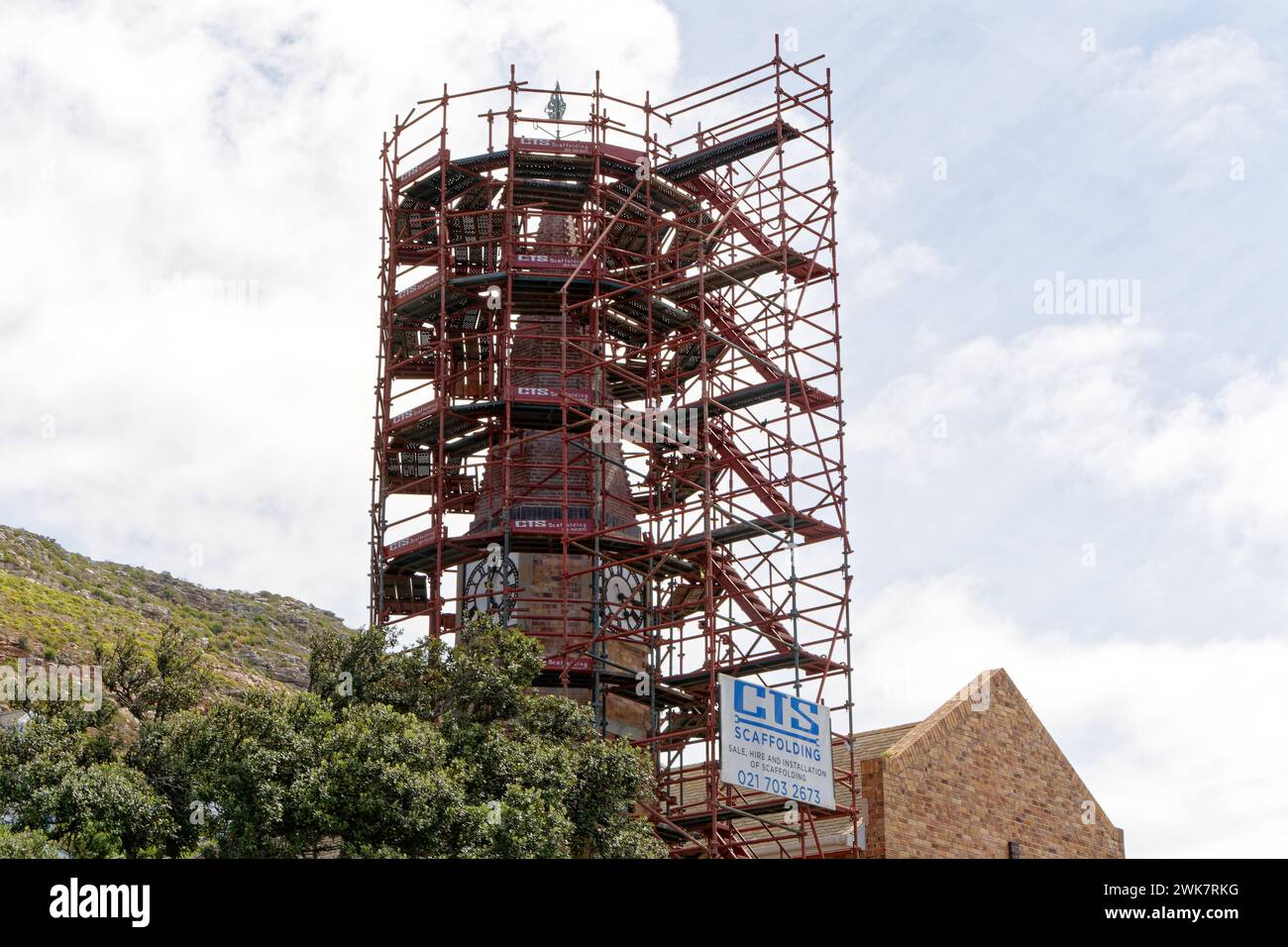 Church Steeple -Scaffolding Surround - just the steeple with ...