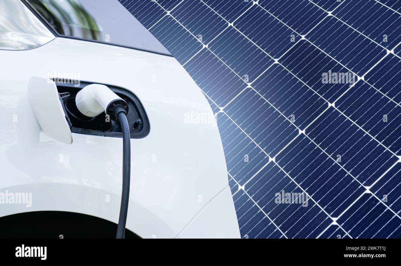 Solar panel on a background of green grass Stock Photo - Alamy