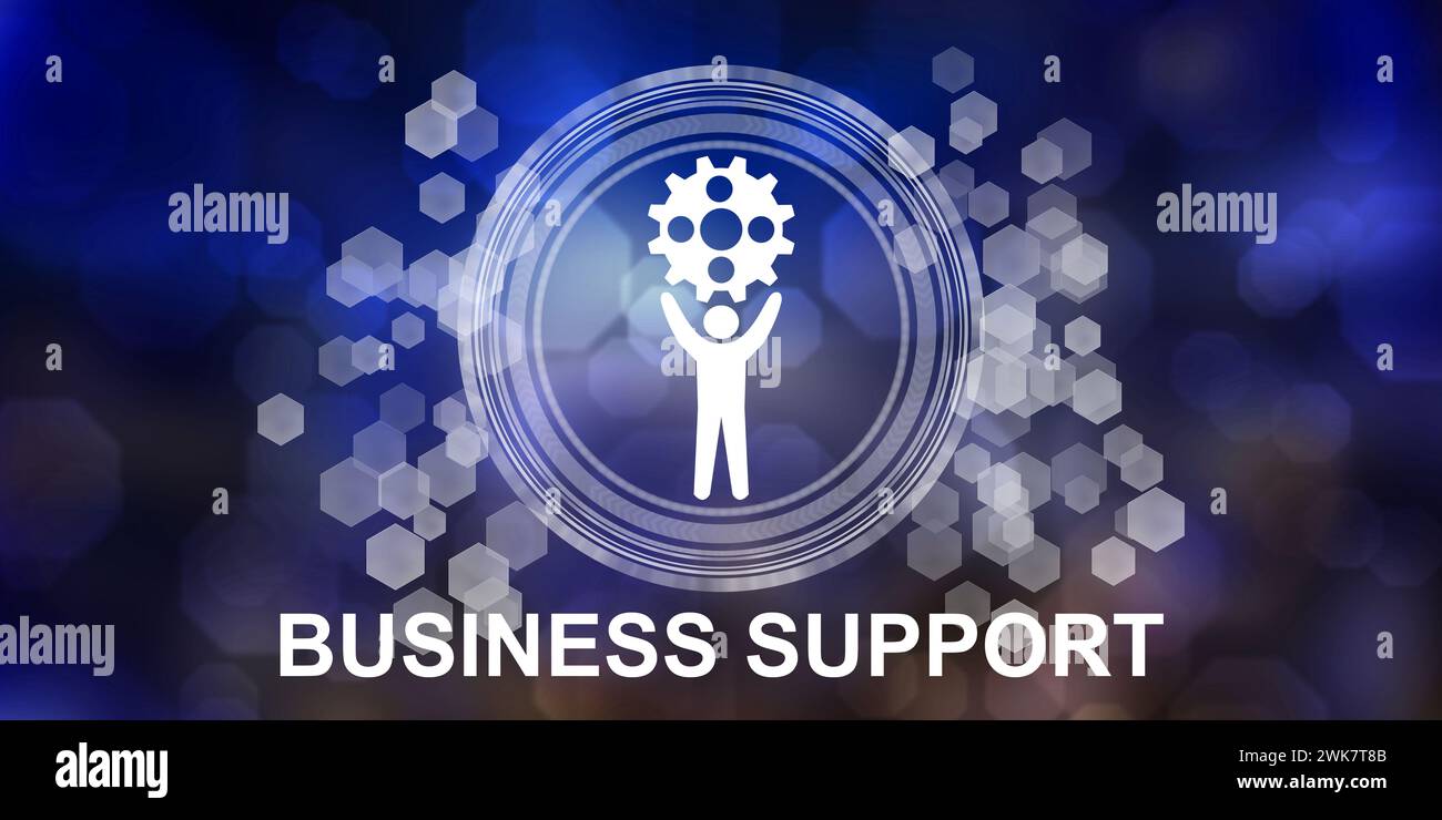 Illustration of a business support concept Stock Photo - Alamy