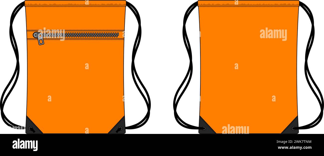 Drawstring bag, backpack vector template illustration Stock Vector ...