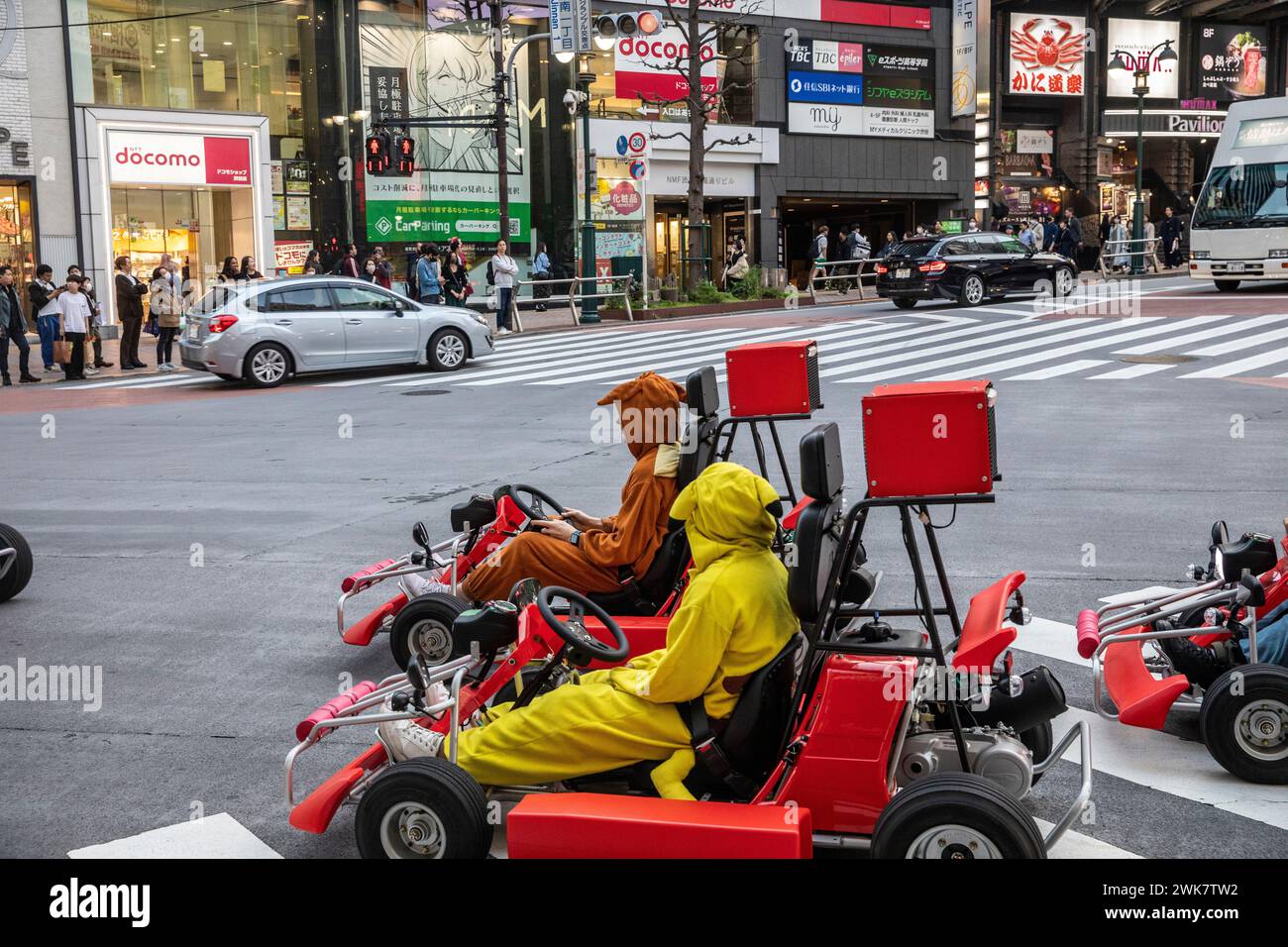 Street Kart driving tour in speed go karts on the streets of Shibuya in ...