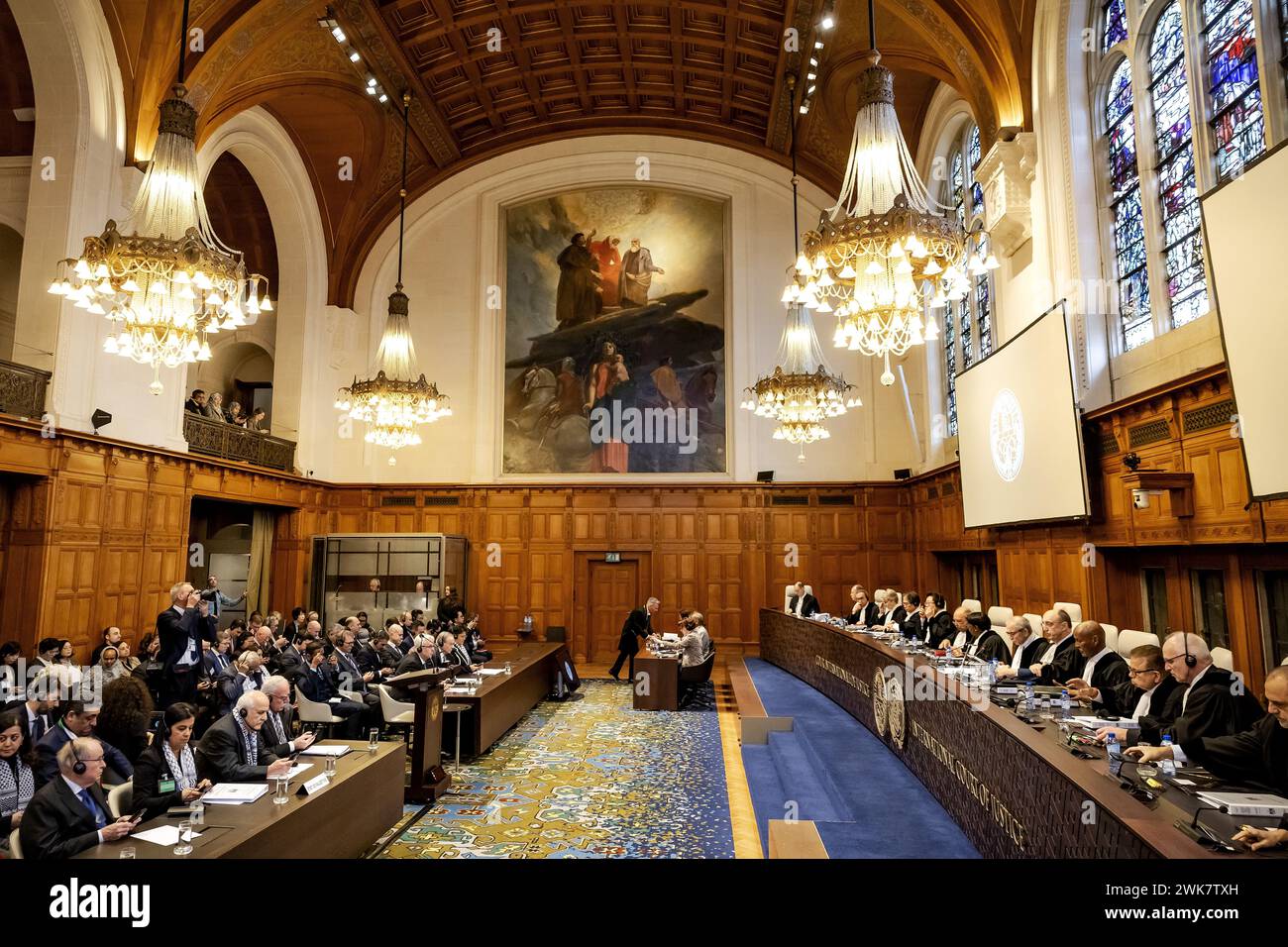 THE HAGUE - Overview of the room during a hearing at the International ...