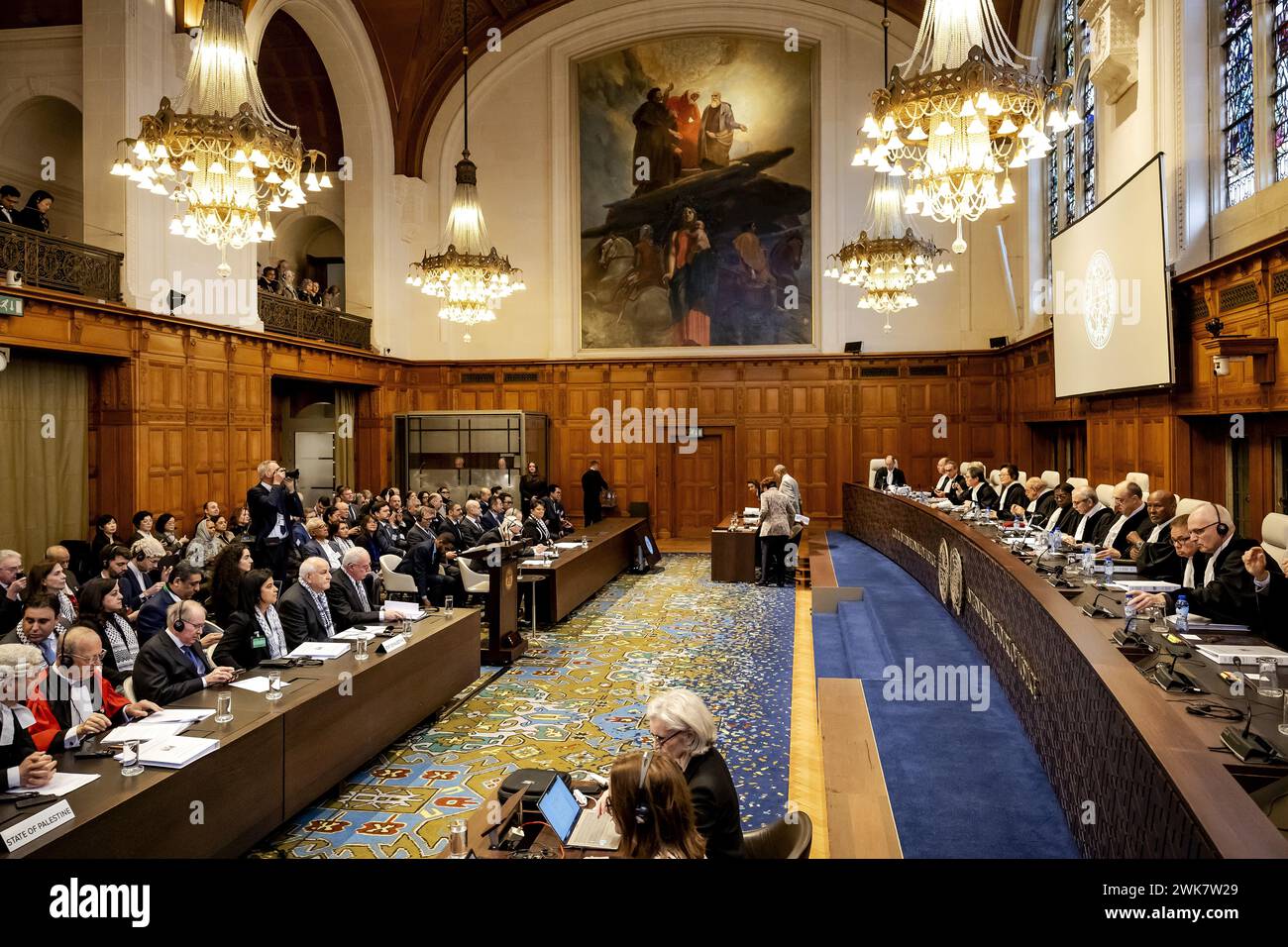 THE HAGUE - Overview of the room during a hearing at the International ...