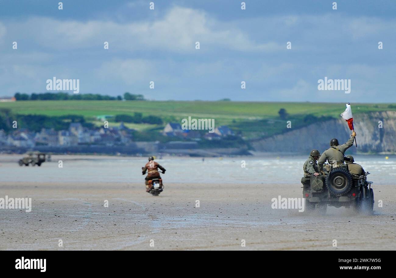 Colleville, France. 16th Feb, 2024. Illustration - Normandy on February 16, 2024. D-Day Overlord ...