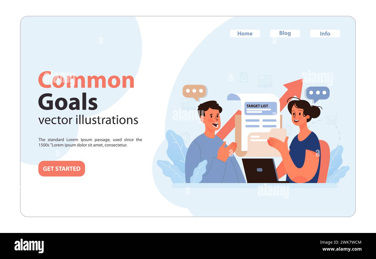 Common goals concept. Duo discussing target list, united in vision ... Common goals concept. Duo discussing target list, united in vision ...