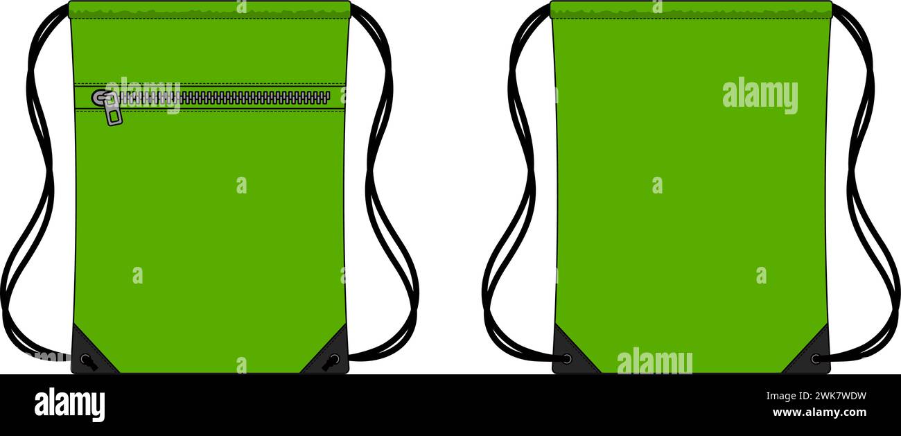 Drawstring bag, backpack vector template illustration Stock Vector ...