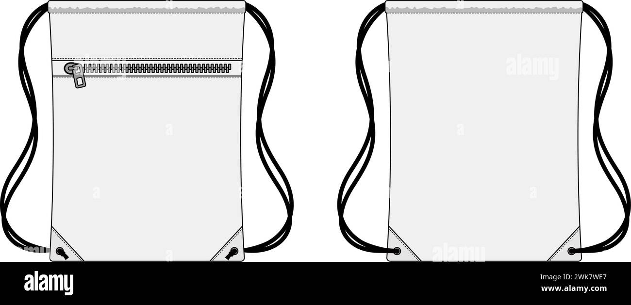 Black drawstring bag Stock Vector Images - Alamy