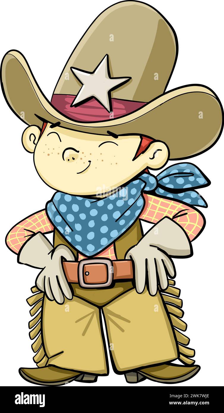 boy in a cowboy hat ready for the rodeo Stock Photo - Alamy