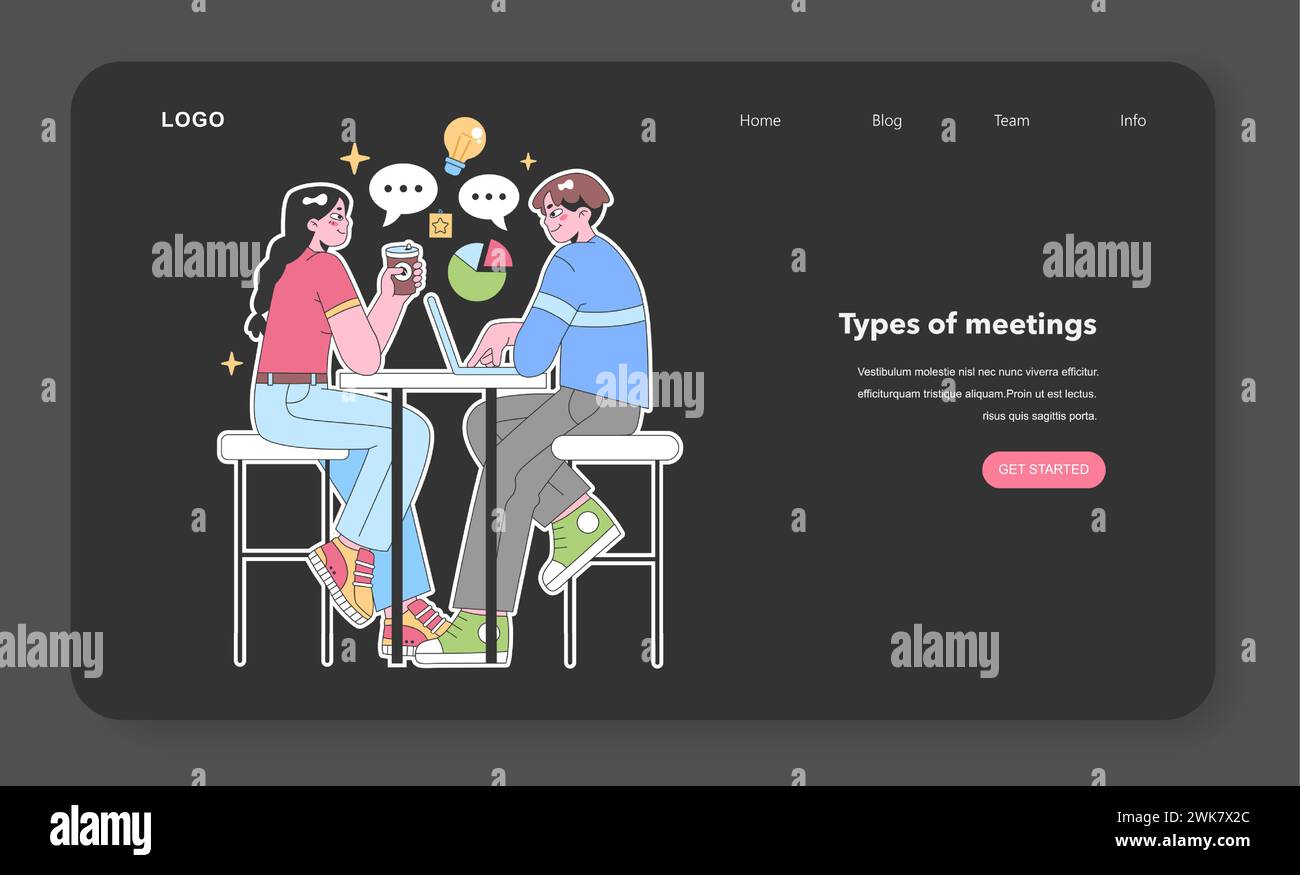 Two colleagues collaborate over coffee, sharing insights as they ...