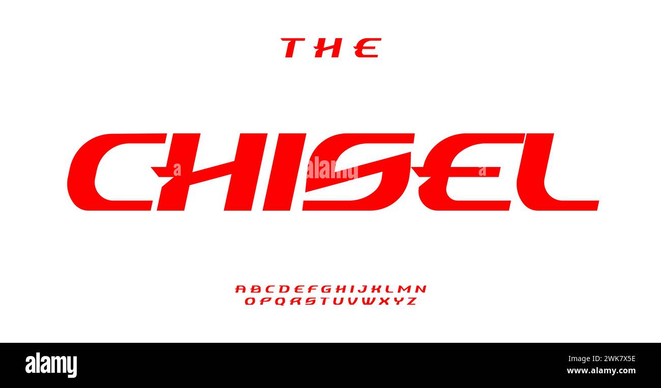 Vigor impuctful alphabet, cutting-edge dynamic letters, bold geometric ...