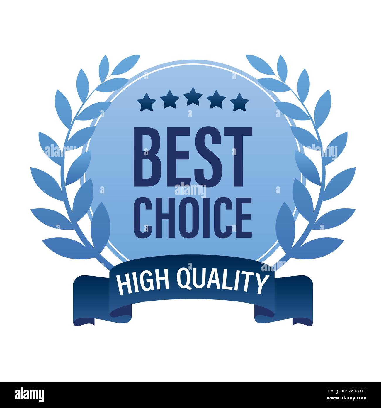 Award laurel wreath. Best Choice and high quality - label isolated on ...