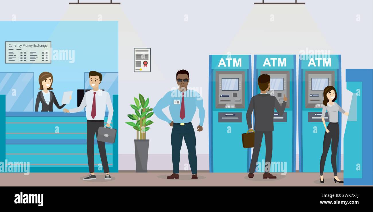 Security guard reception in building Stock Vector Images - Alamy