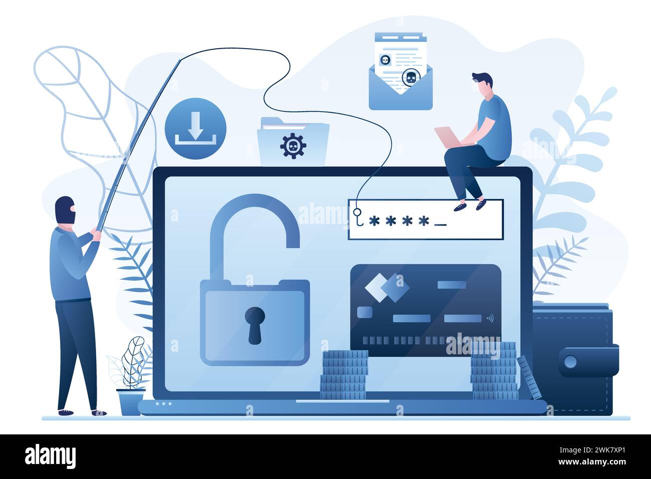 Online scammer illustration hi-res stock photography and images - Alamy