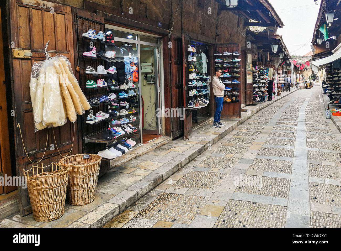 Lebanon, Jbeil, Byblos, shops street Stock Photo - Alamy