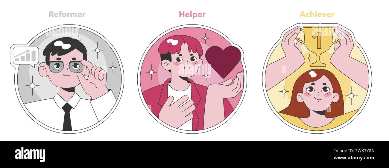 Three self portraits Stock Vector Images - Alamy