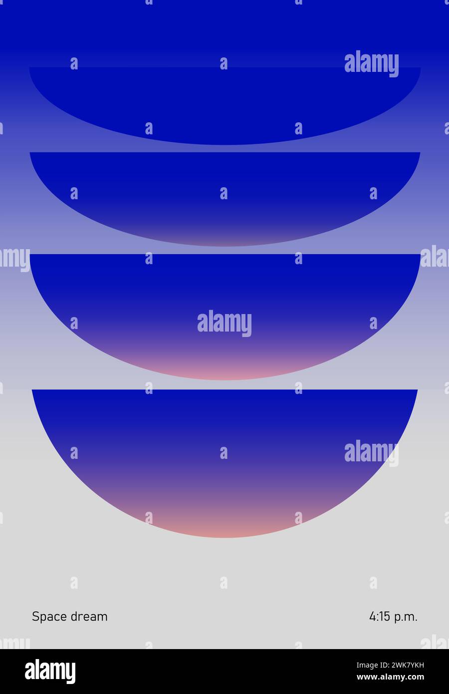 Gradient blue geometric shapes titled Space dream. Visual for guided ...