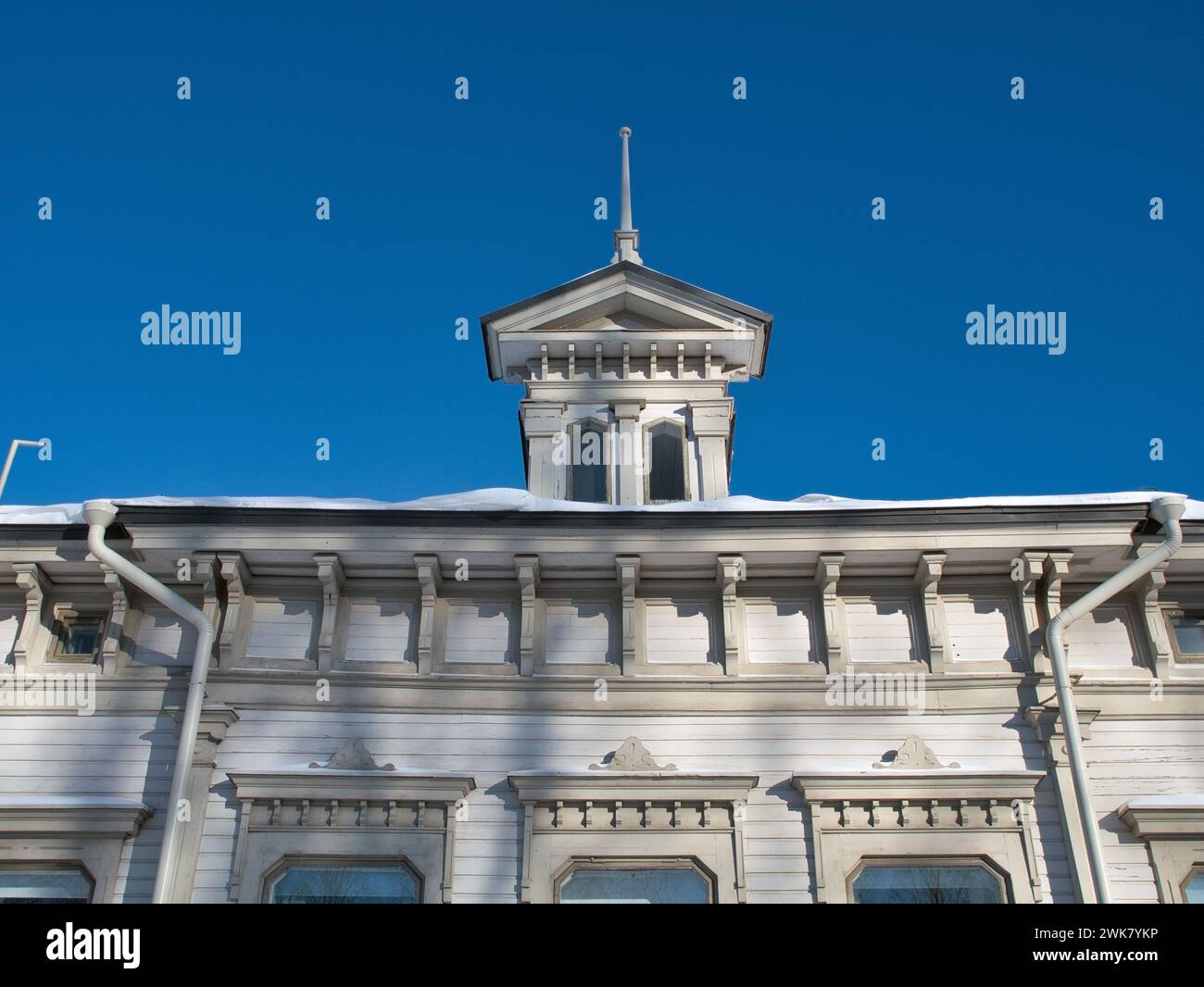 Wooden building architecture, Rauhala Oulu Finland Stock Photo - Alamy
