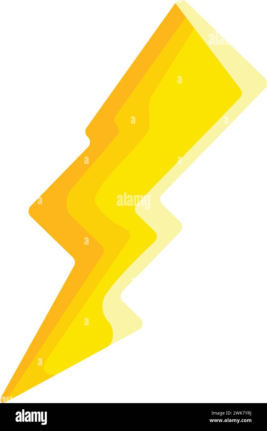 Modern warning shock icon cartoon vector. Flash storm Stock Vector ...