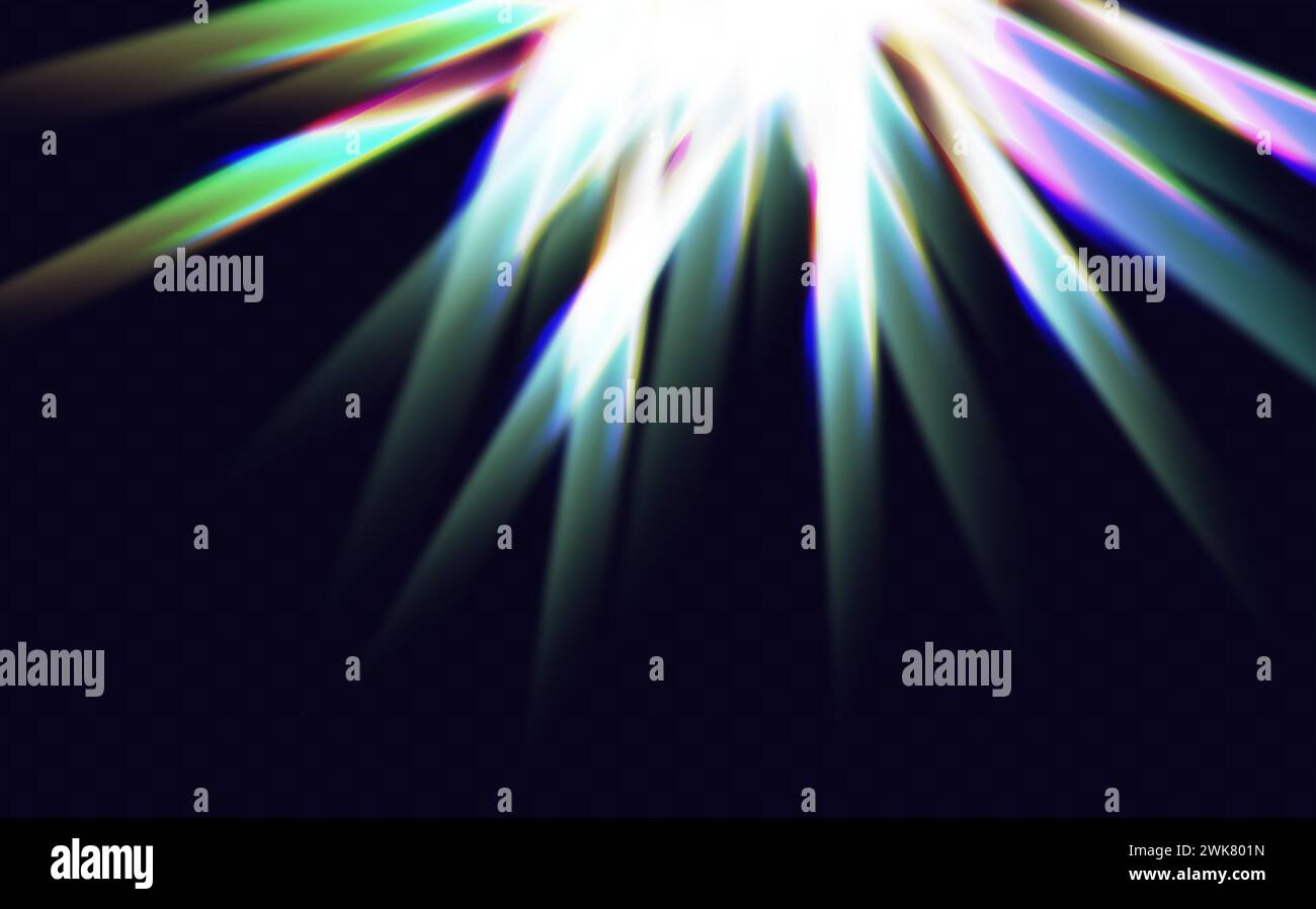 Colourful vector lens, crystal rainbow light and flare transparent ...