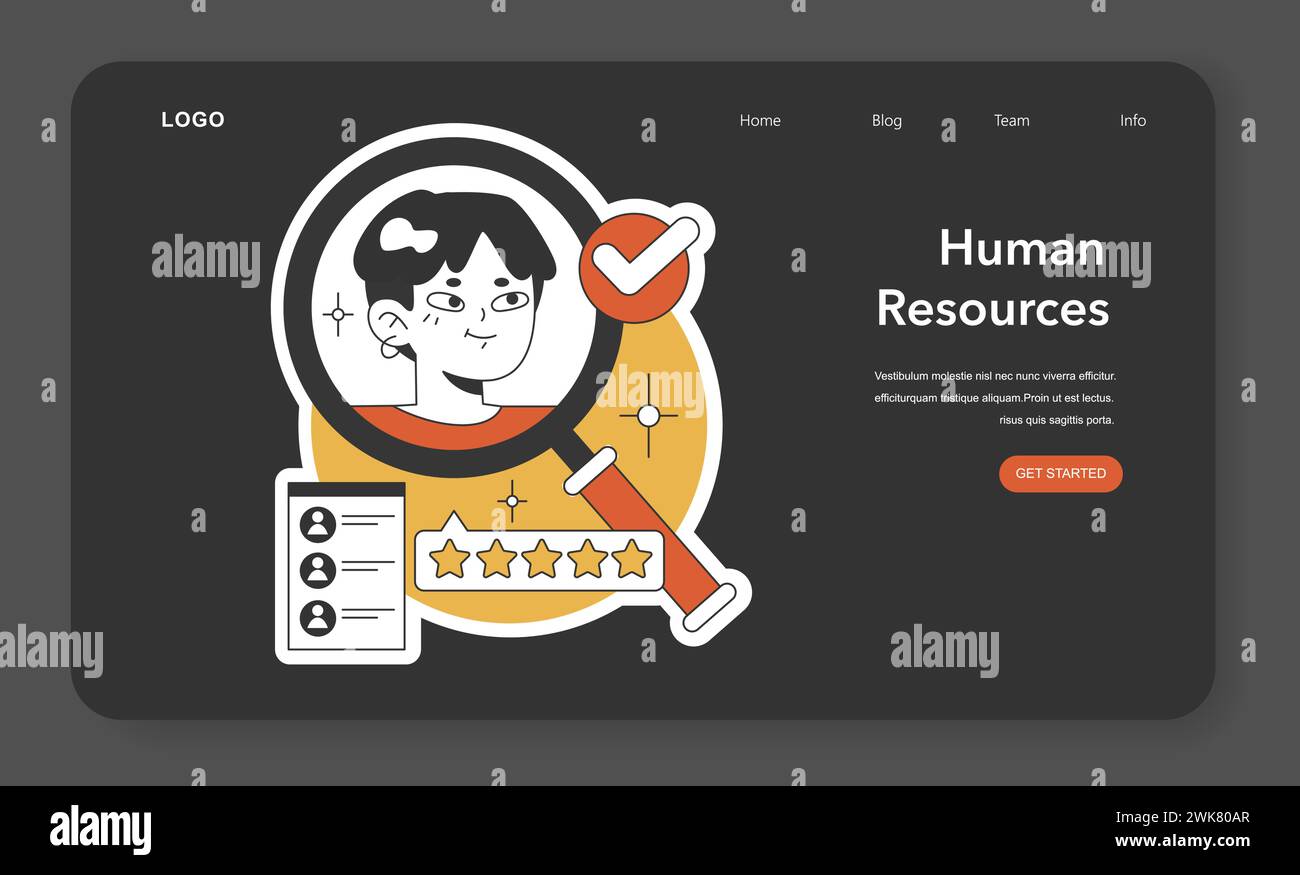 Talent acquisition concept. A magnified view of a candidate showcasing ...