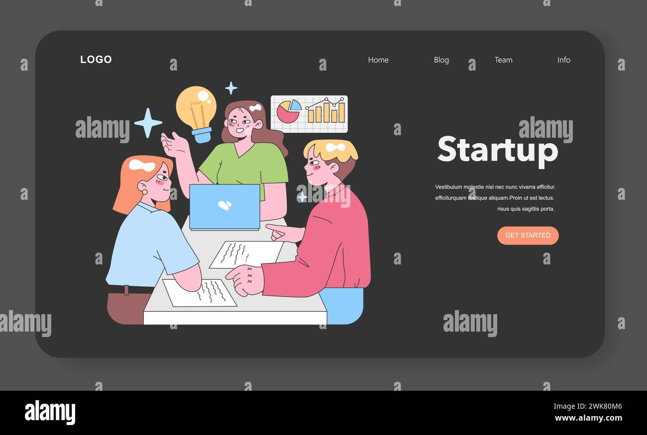 Collaborative Brainstorming concept. A team of professionals engage in ...