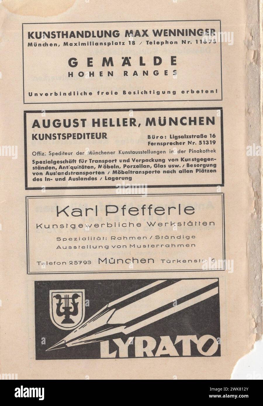 German advertisements from the 1930s hi-res stock photography and ...
