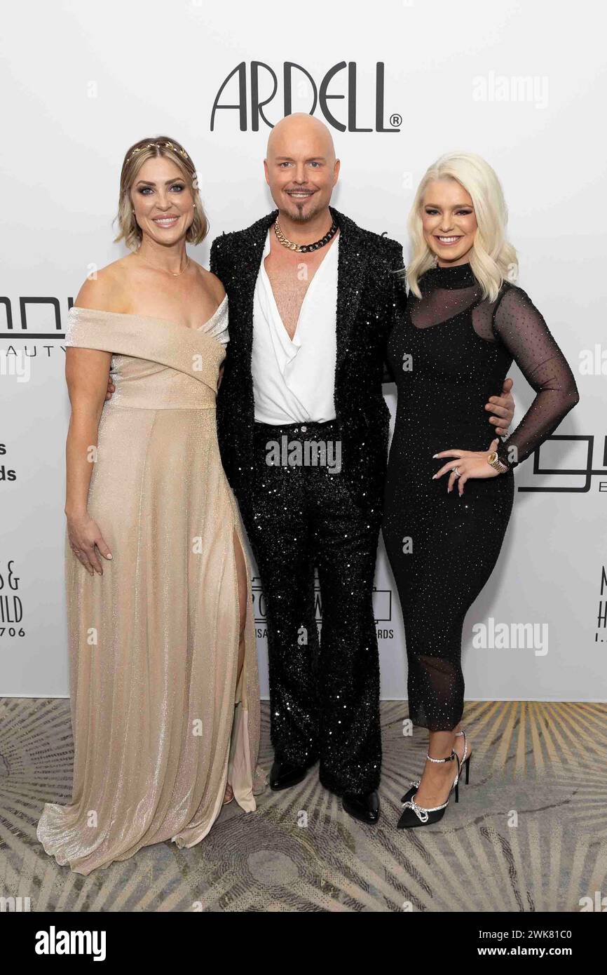 Beverly Hills, USA. 18th Feb, 2024. Marian Rogers, Joe Matke and Brittany Spaulding attend the ...