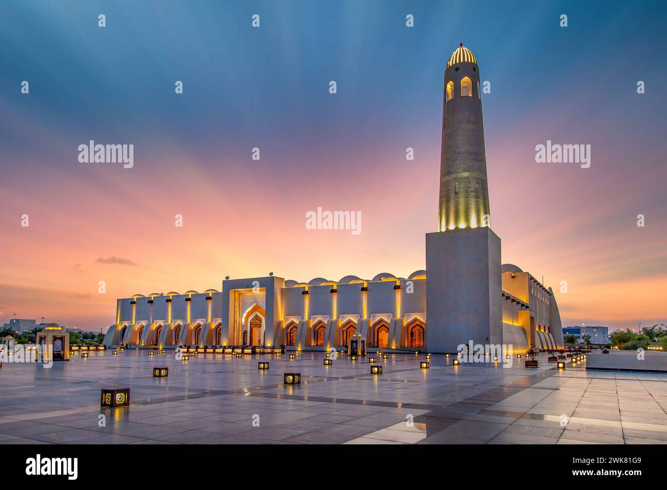Imam Abdul Wahab Mosque: The Qatar State Grand Mosque Mosque Stock ...